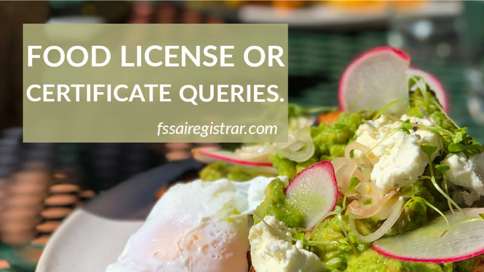 Food Licence Or Certificate Queries